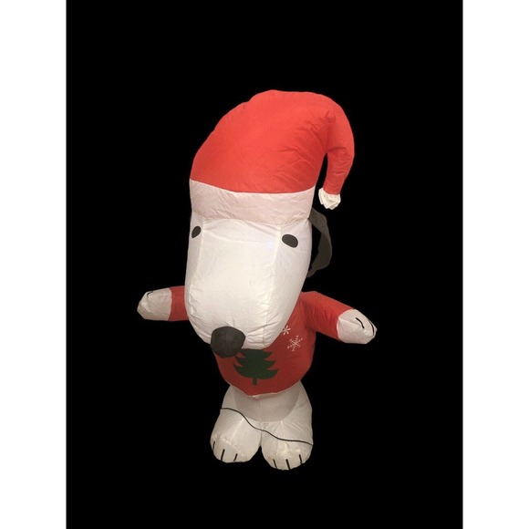 Gemmy | Other | Gemmy Peanuts Snoopy Santa Hat Airblown Inflatable Led ...